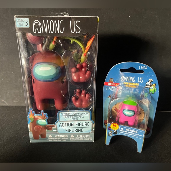 Among Us | Toys | Nib Among Us Crewmate Action Figure Set Maroon And ...